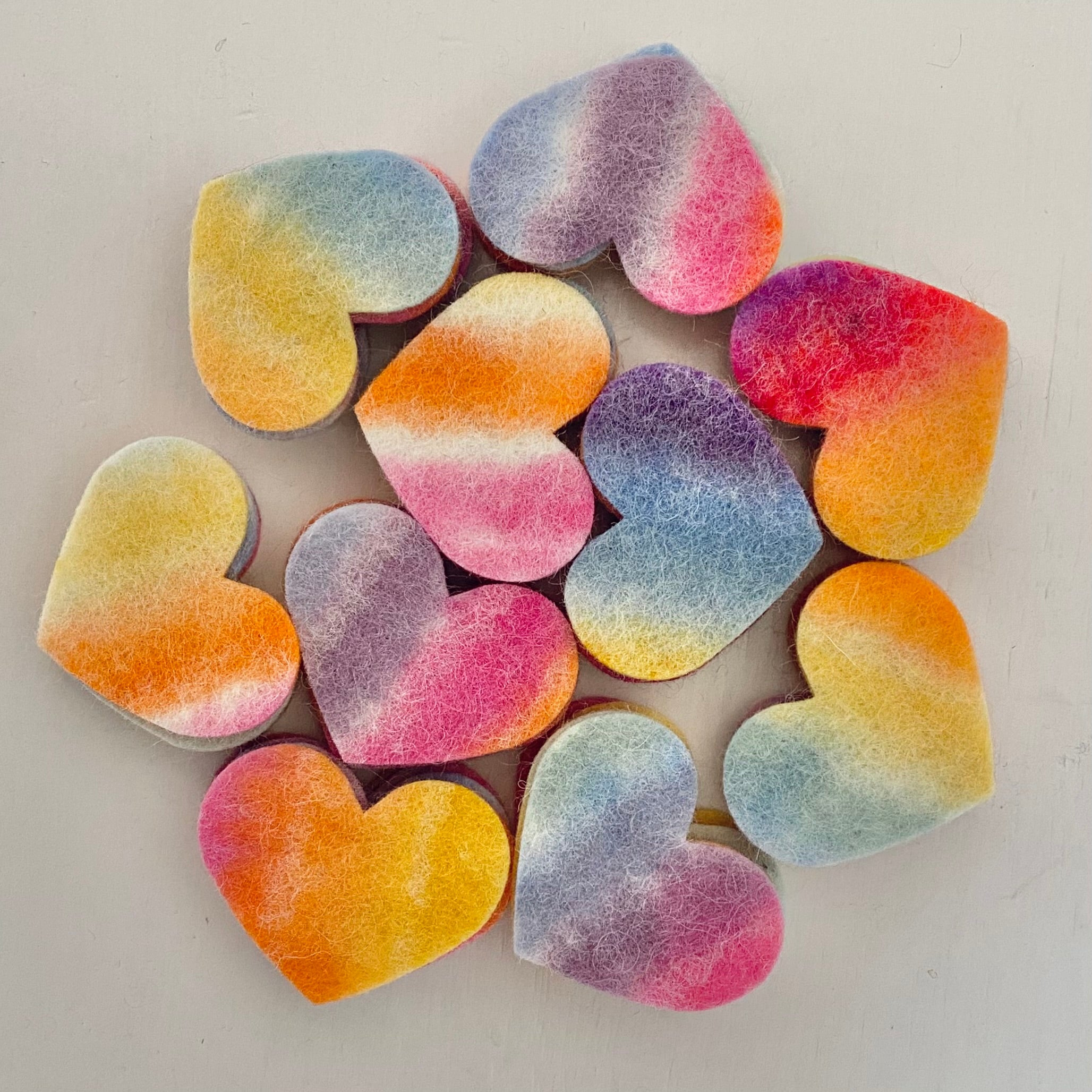 50 Pre-Cut Hearts - Sarah’s HAND-DYED – 1000 Hearts