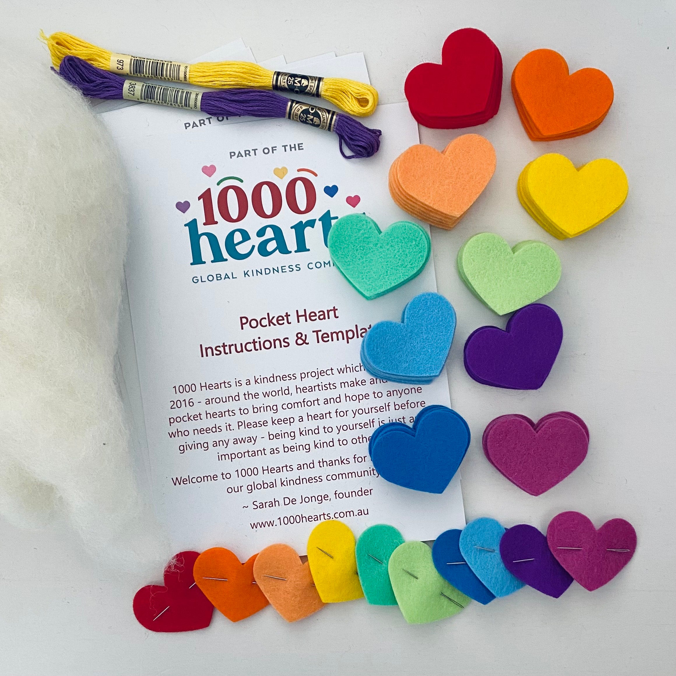 Group Heart-Making Kit with pre-cut hearts – 1000 Hearts