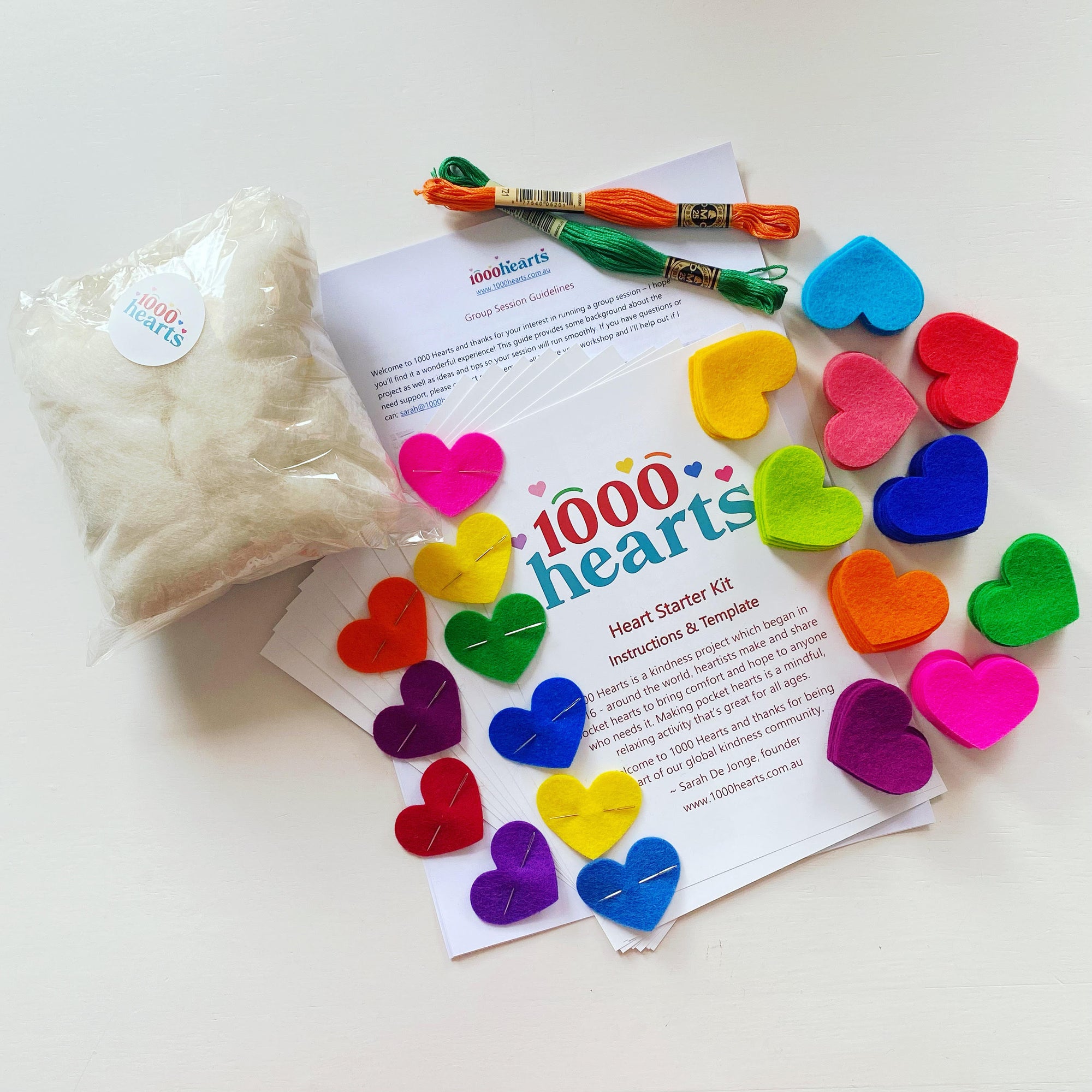 Group Heart-Making Kit with pre-cut hearts – 1000 Hearts