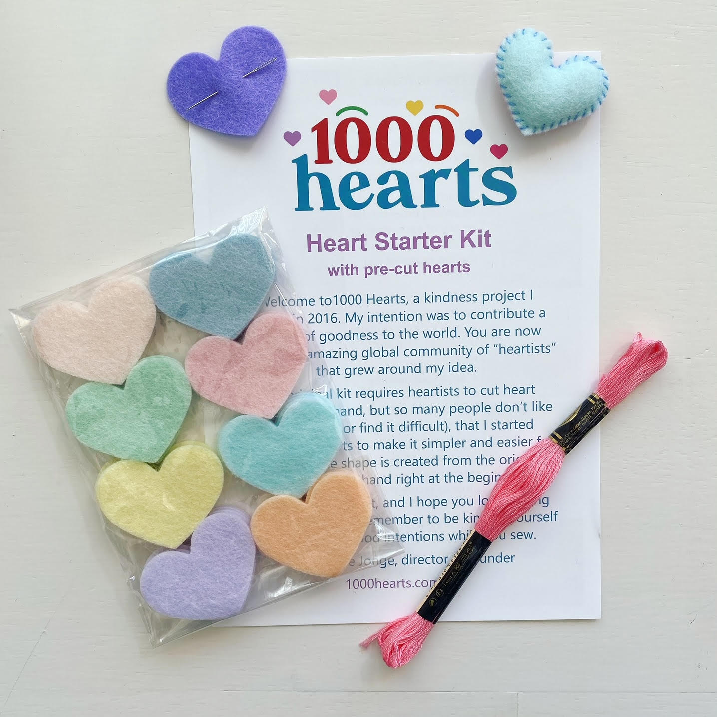 Kit - Heart-Starter with Pre-Cut Hearts – 1000 Hearts